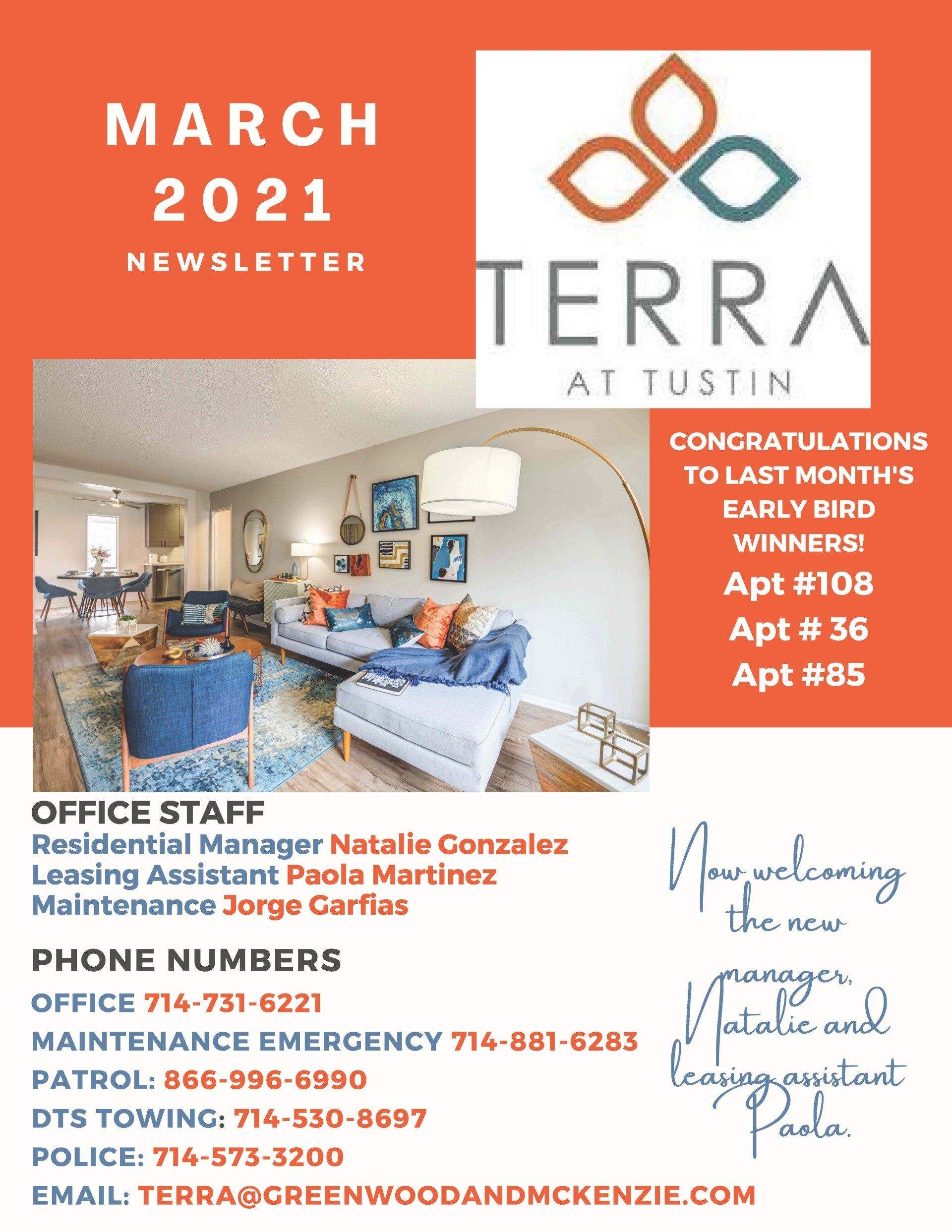 Resident Newsletter - March