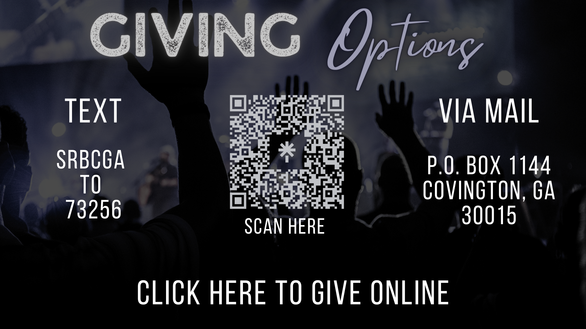 Church Contributions | Solid Rock Church | Social Circle, GA