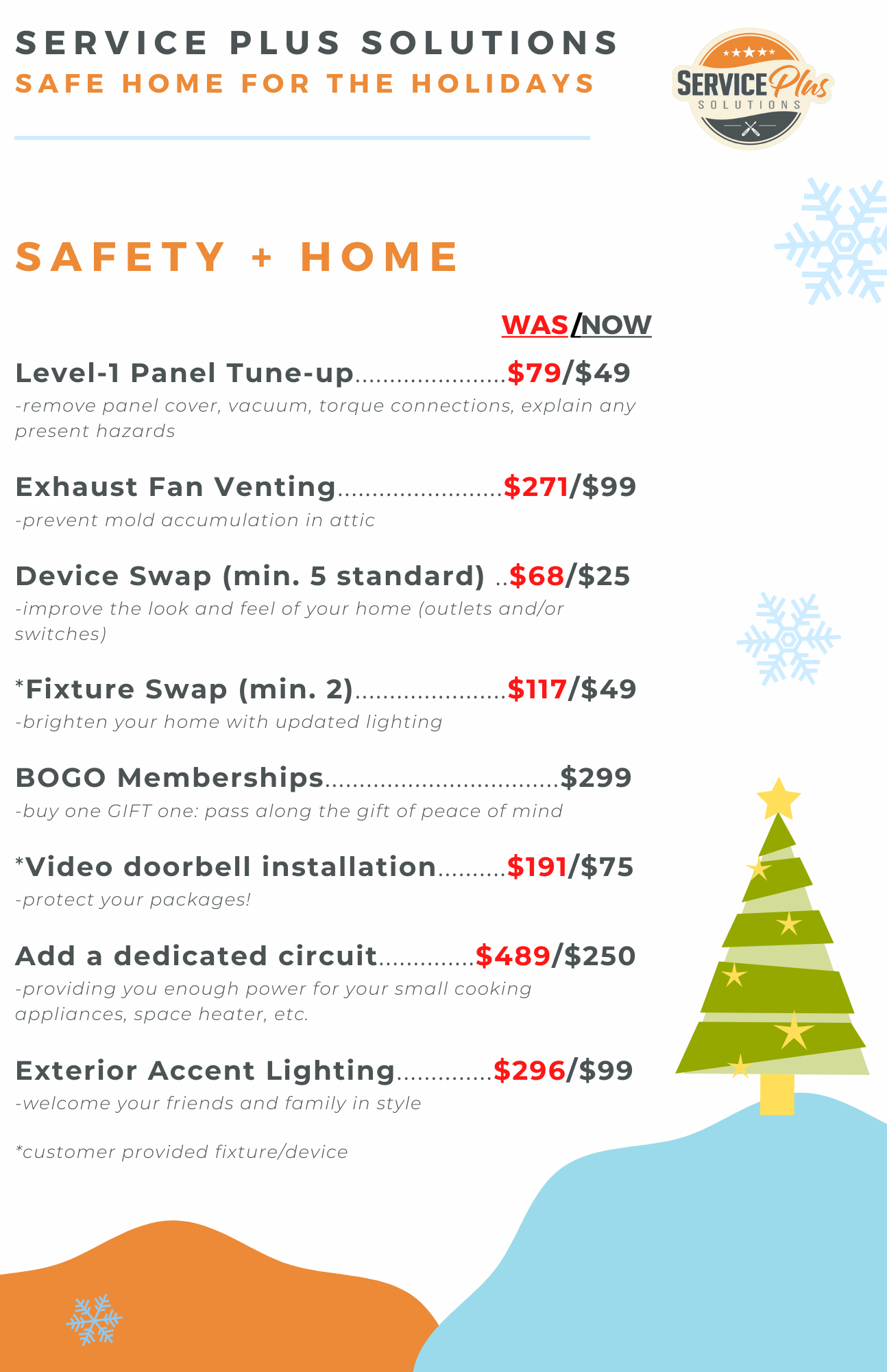 Service Plus Electrical Solutions | Electrical Services Winter Catalog