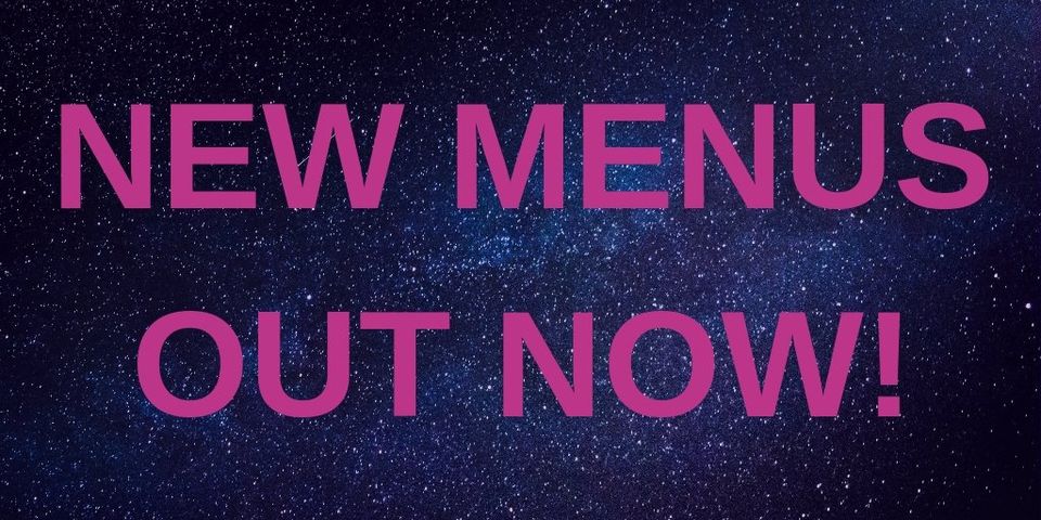 New menus for 2019 – OUT NOW!