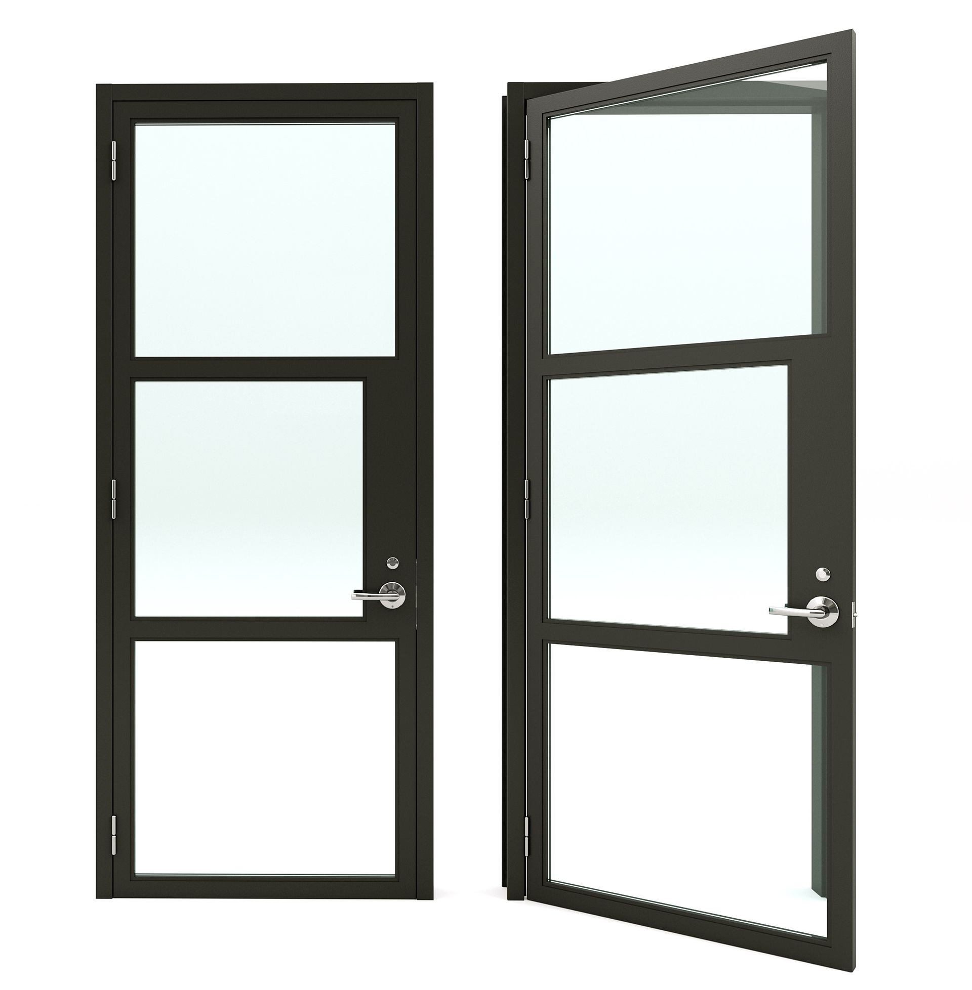 Narrow Steel & Glass Door Frames
