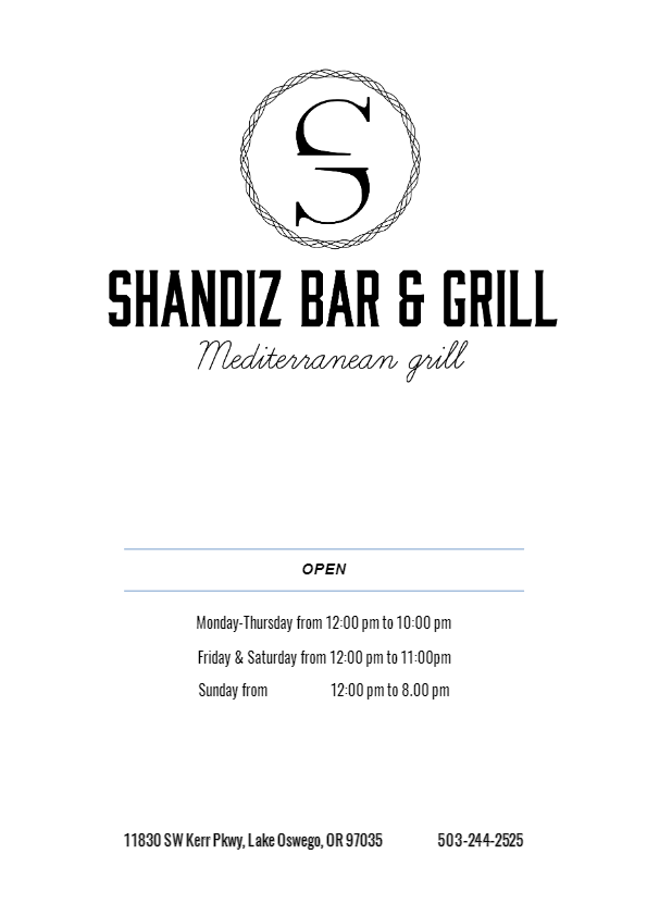 Shandiz Mediterranean Bar & Grill Persian & Greek Cuisine