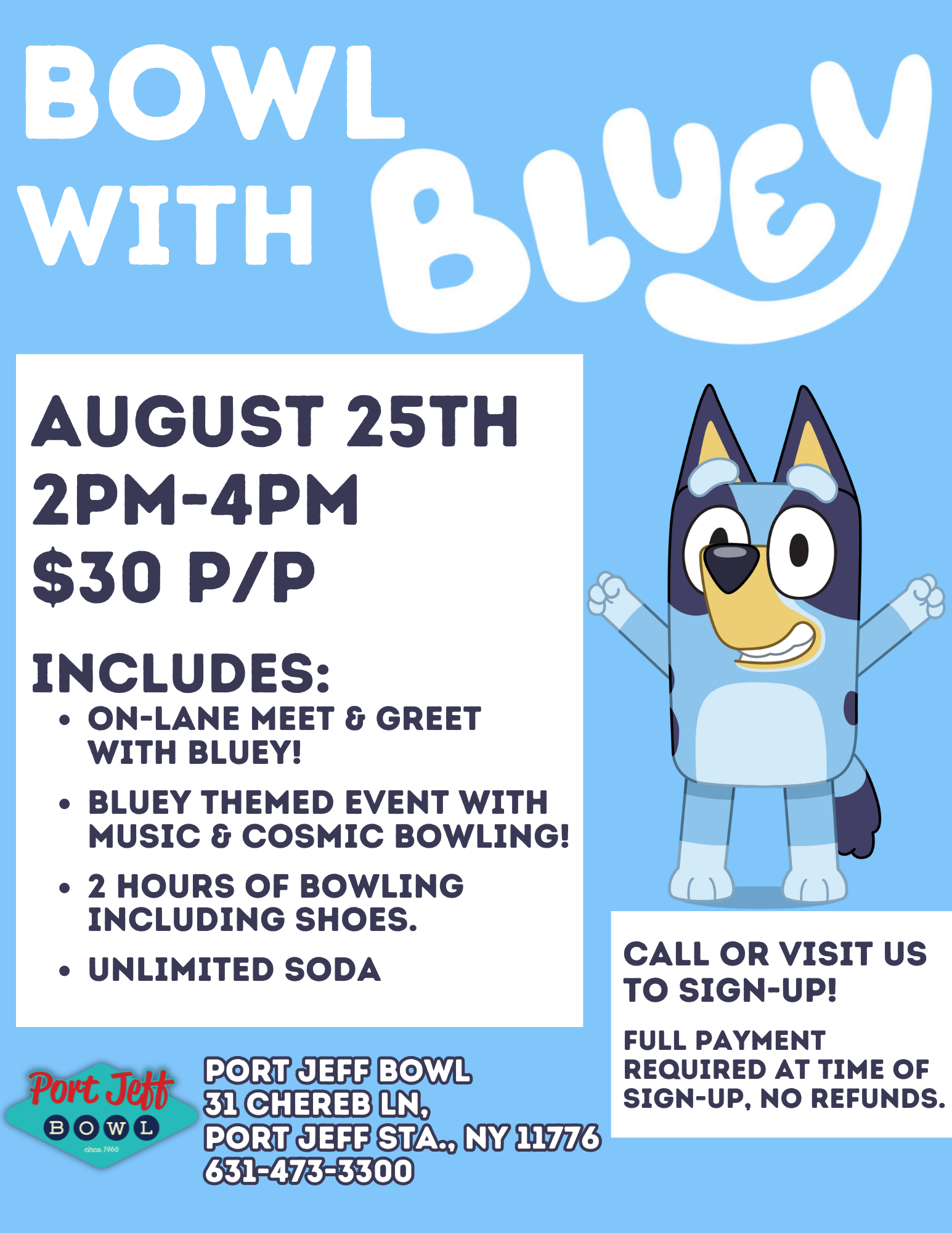 Upcoming Events | Port Jeff Bowl