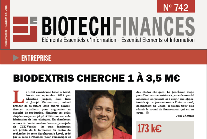 Biodextris Dans Biotech Finances