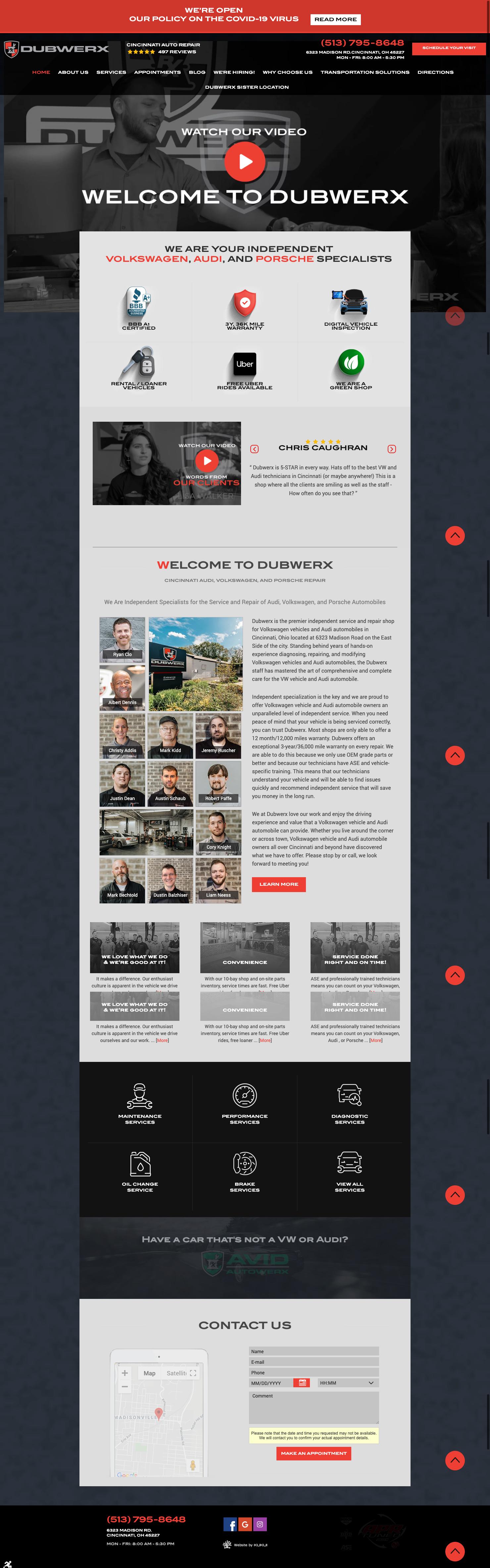 Auto Repair Shop Website Design