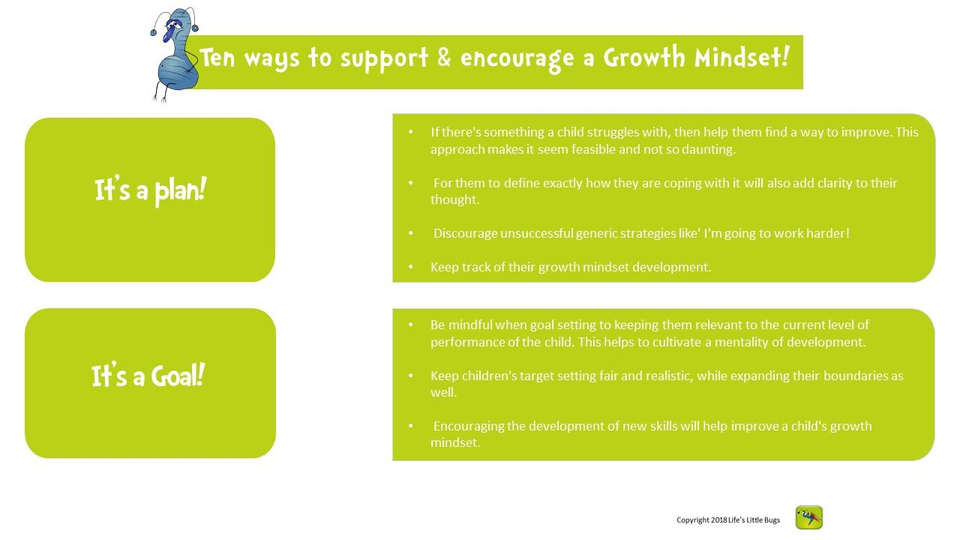 Ten ways to encourage & support a growth mindset