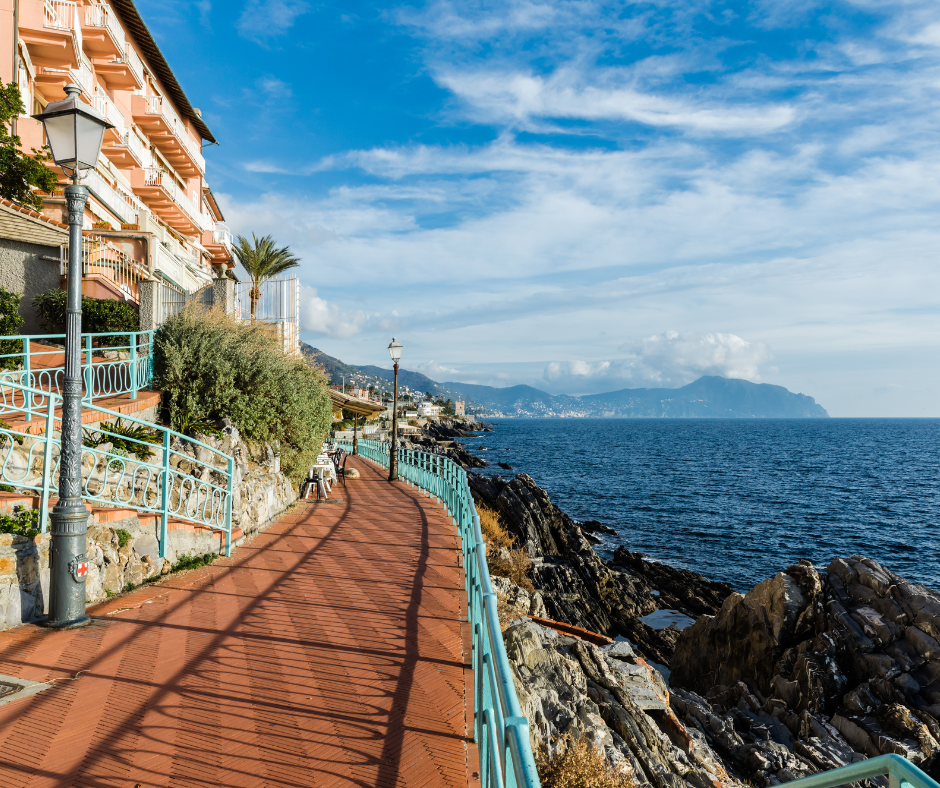 Passeggiata Anita Garibaldi Genova Nervi tra mare e roccia