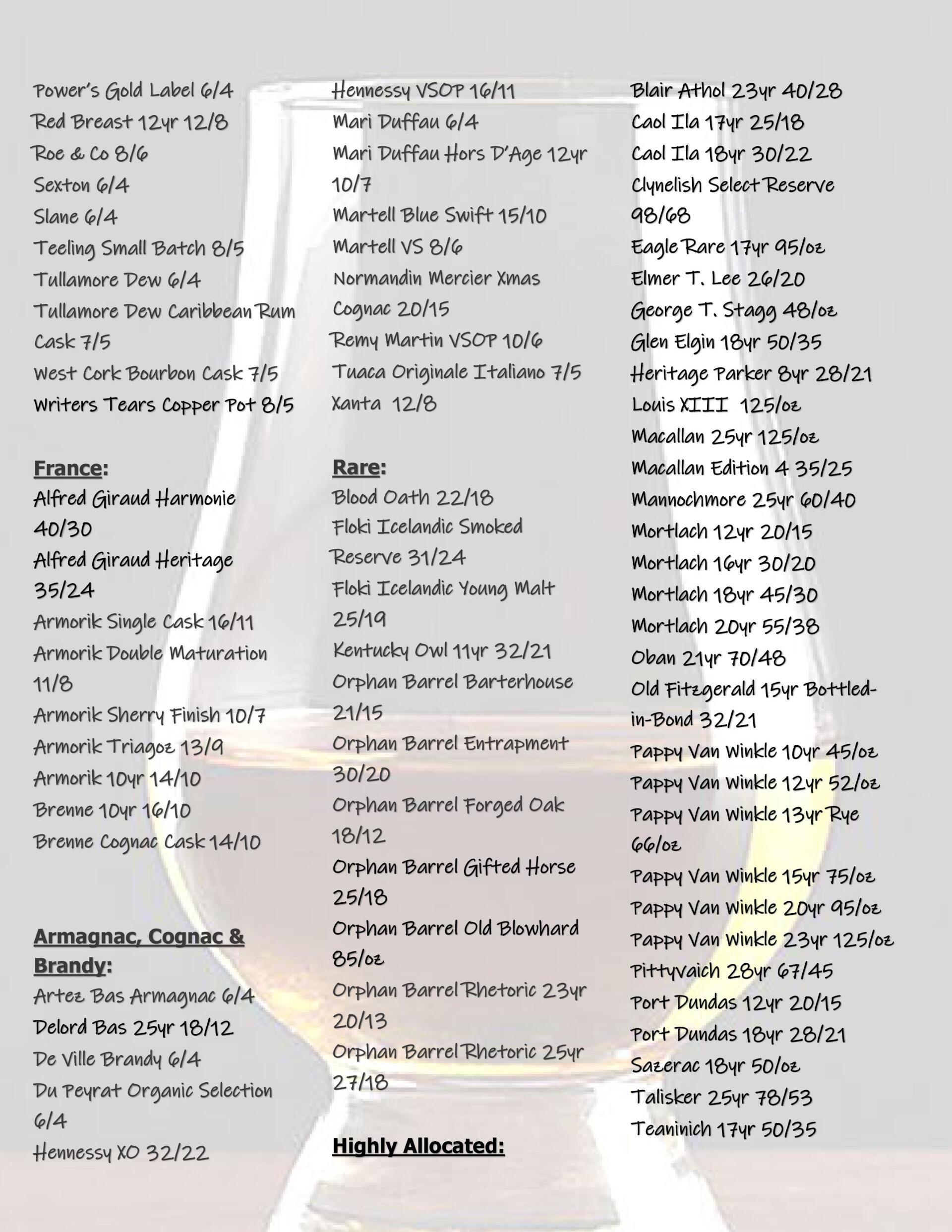 Whiskey | Middleboro, MA | The Charred Oak Tavern