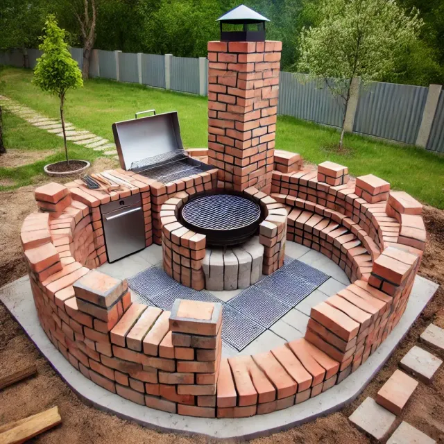 Making A Brick Smoker Grill