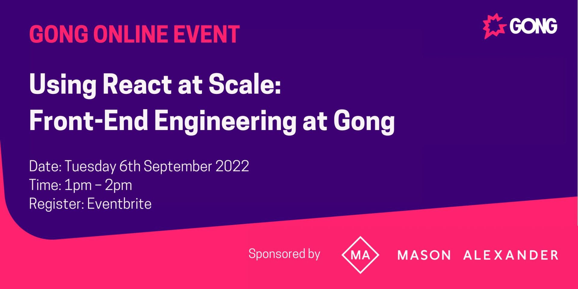 Using React at Scale: Front-end Engineering at Gong