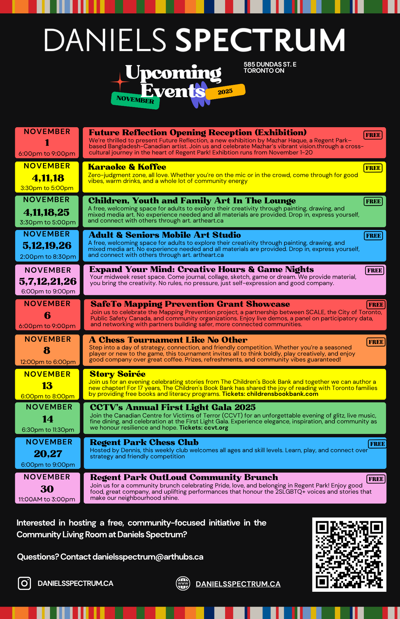November Events at Daniels Spectrum