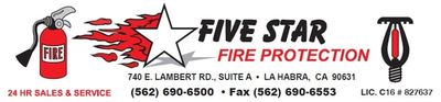 Fire Protection | La Habra, CA | Five Star Fire Protection