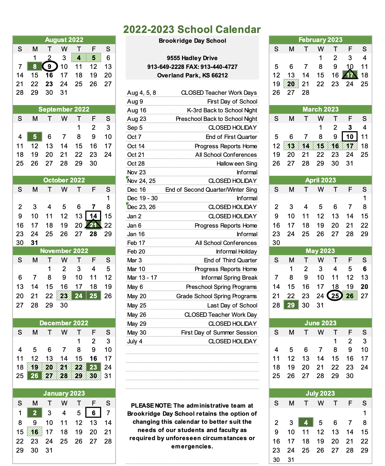 Resources - Brookridge Day School | Overland Park Private School