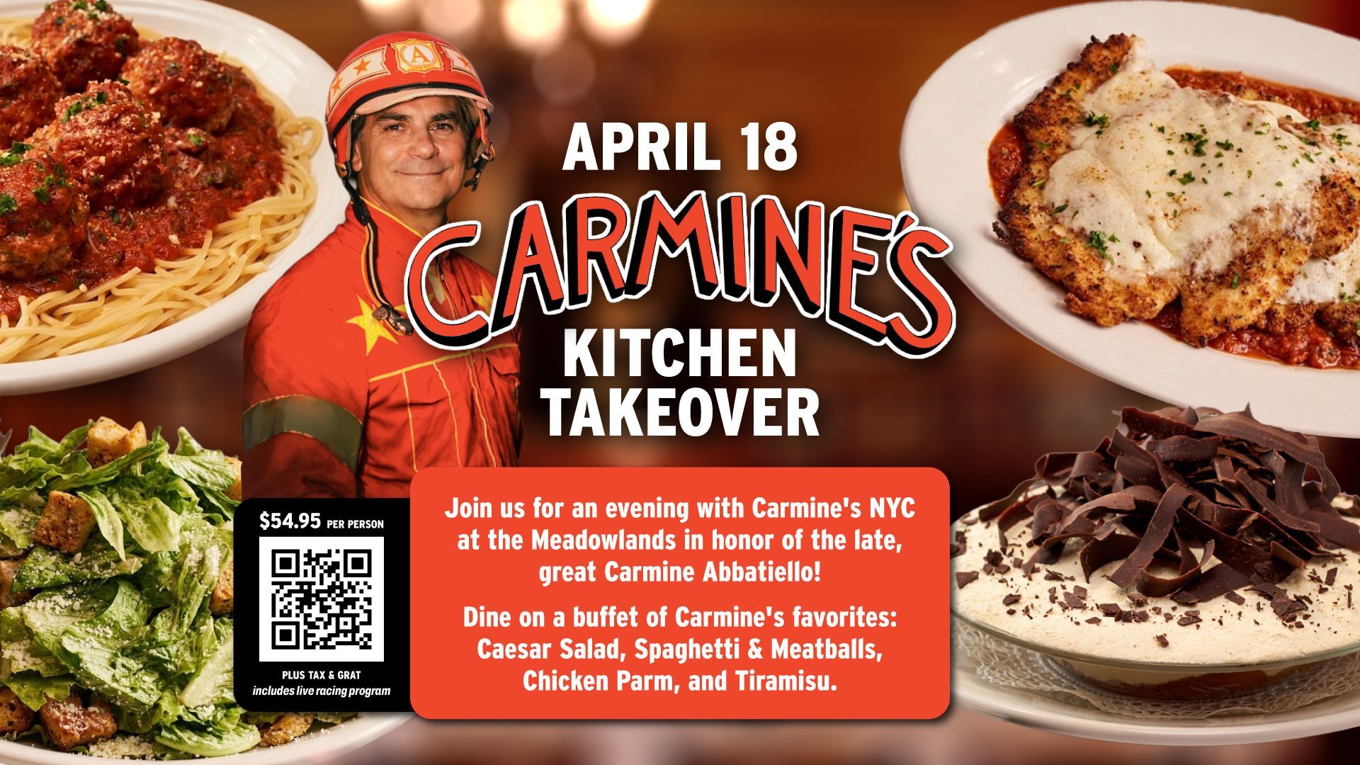 EVENING WITH CARMINE'S AT THE MEADOWLANDS RACETRACK