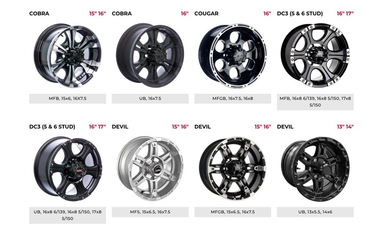 MPC Wheels | Quality Wheels for Caravans by SilverShine Chassis