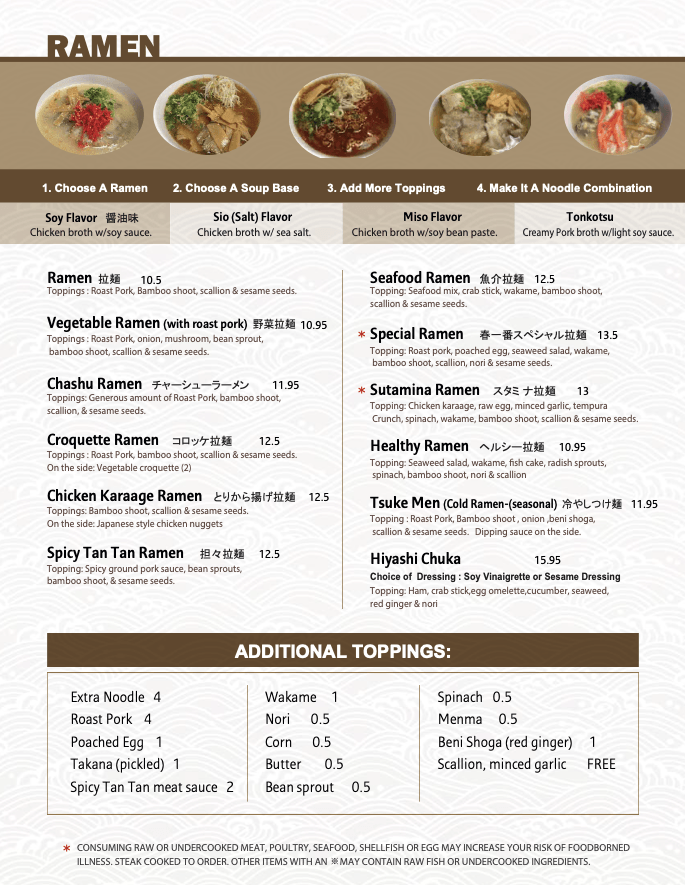 HARU LUNCH MENU | Taste the Difference - Duluth, GA