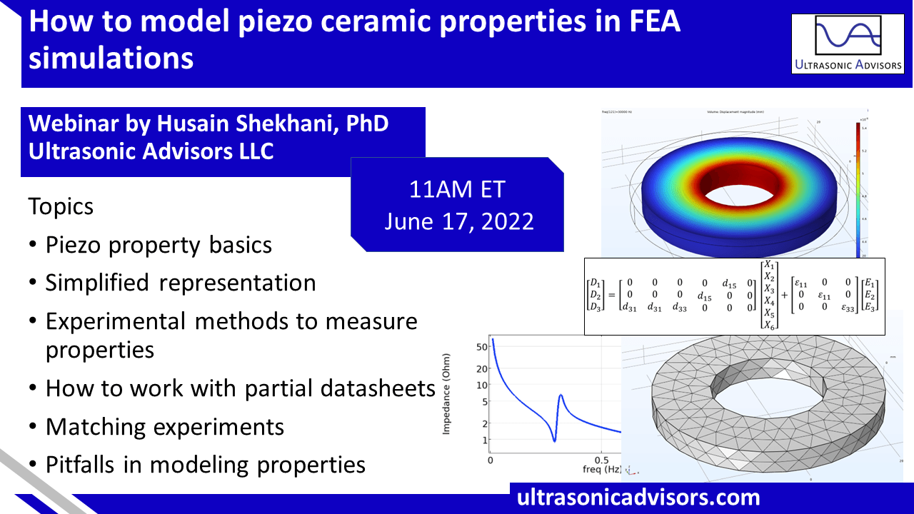 How to model piezo ceramic properties in FEA simulations