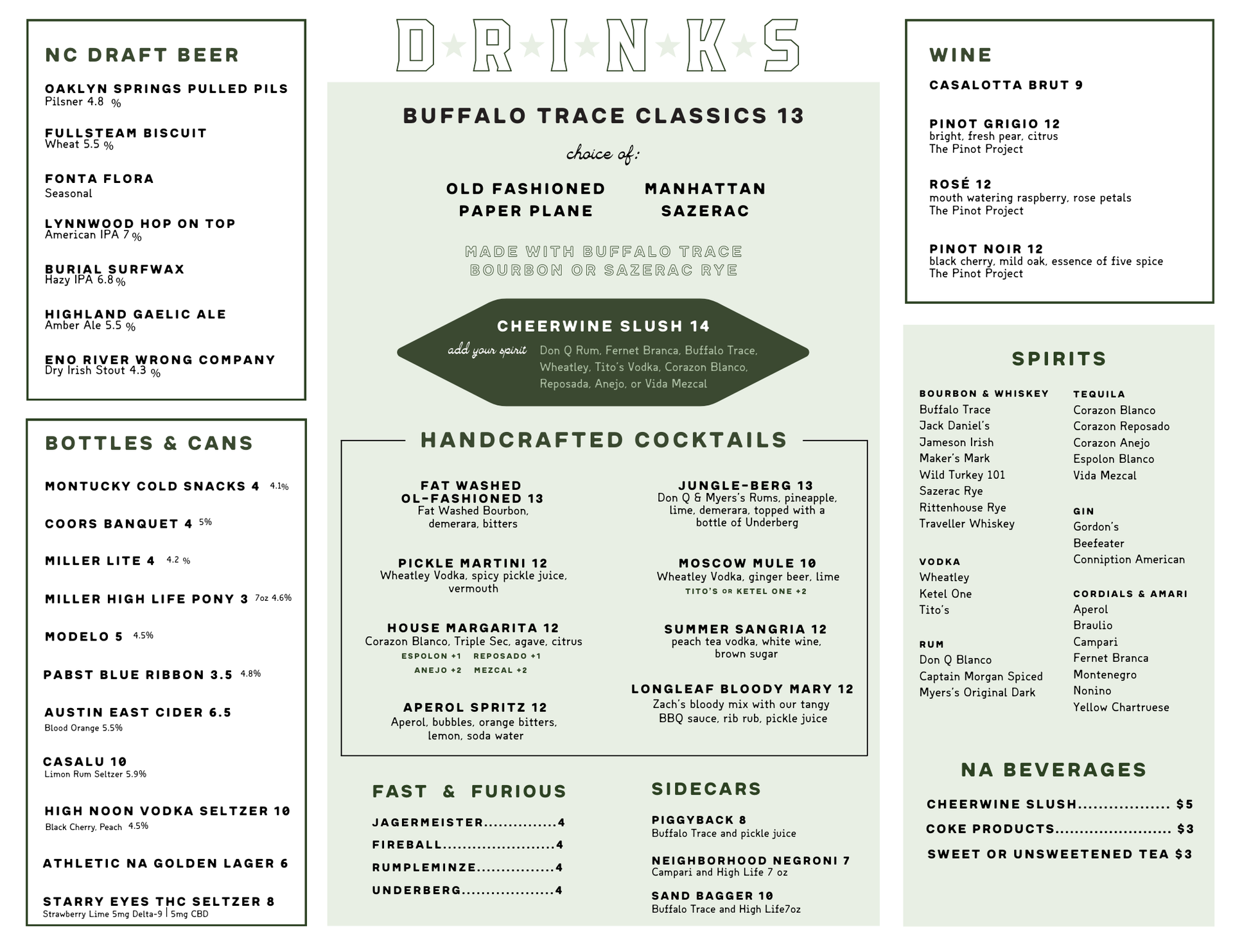 Menu | Longleaf Swine | Raleigh