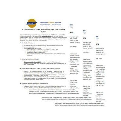 SBA Loan Checklist Resource Download