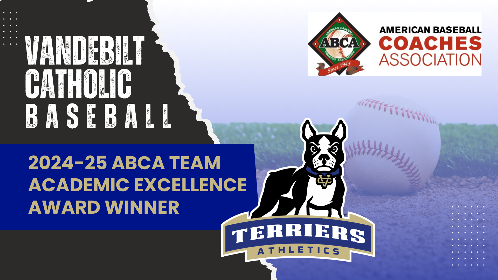 VCHS Baseball team: 24-25 ABCA Team Academic Excellence Award winner