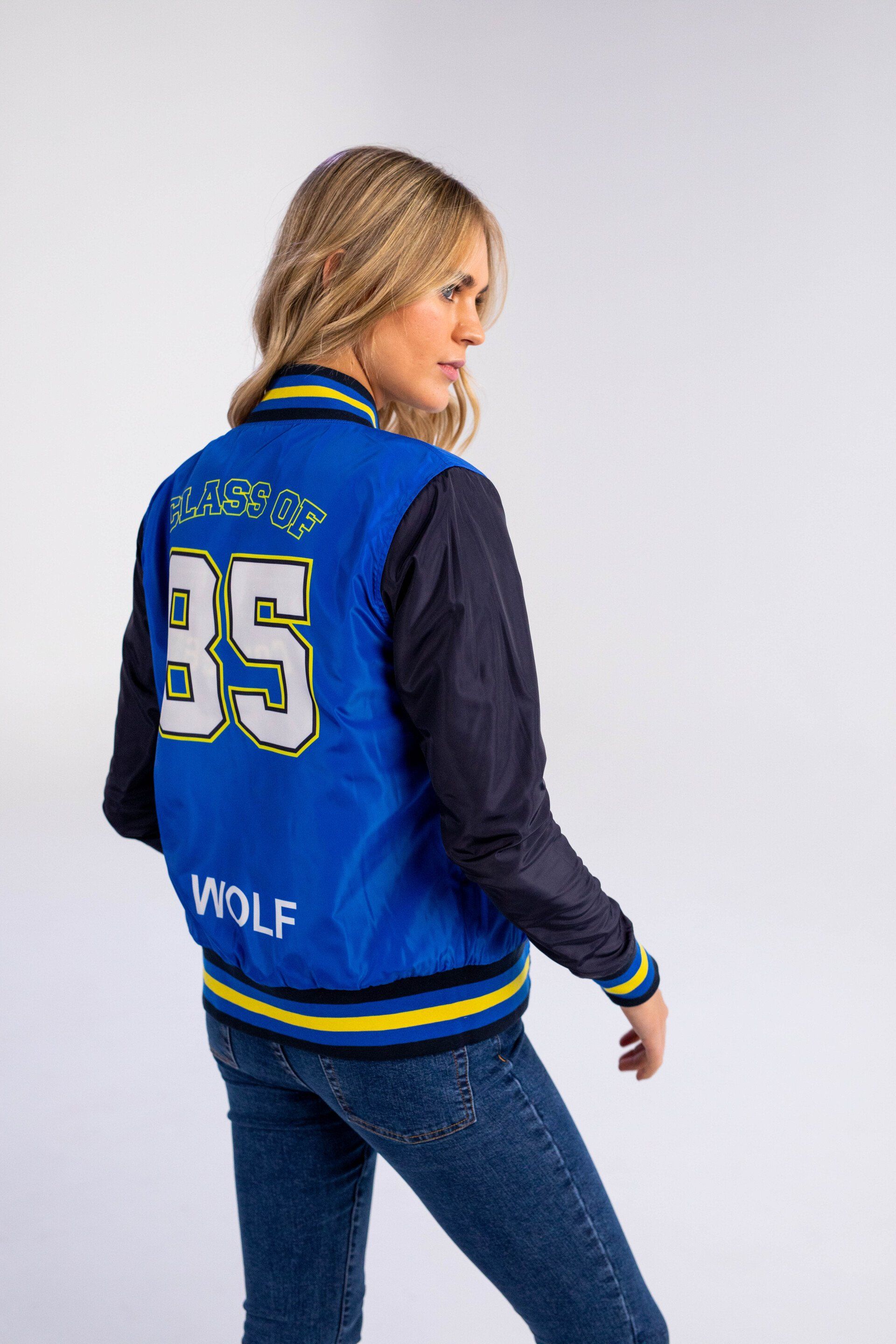 College Jacket - Indigo Wolf