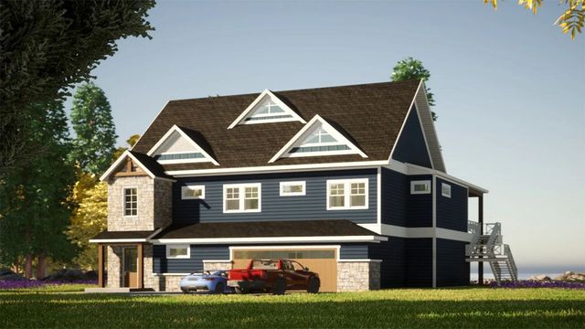 Blue Lake House With White Trim Siding On Lake House Project By Mike