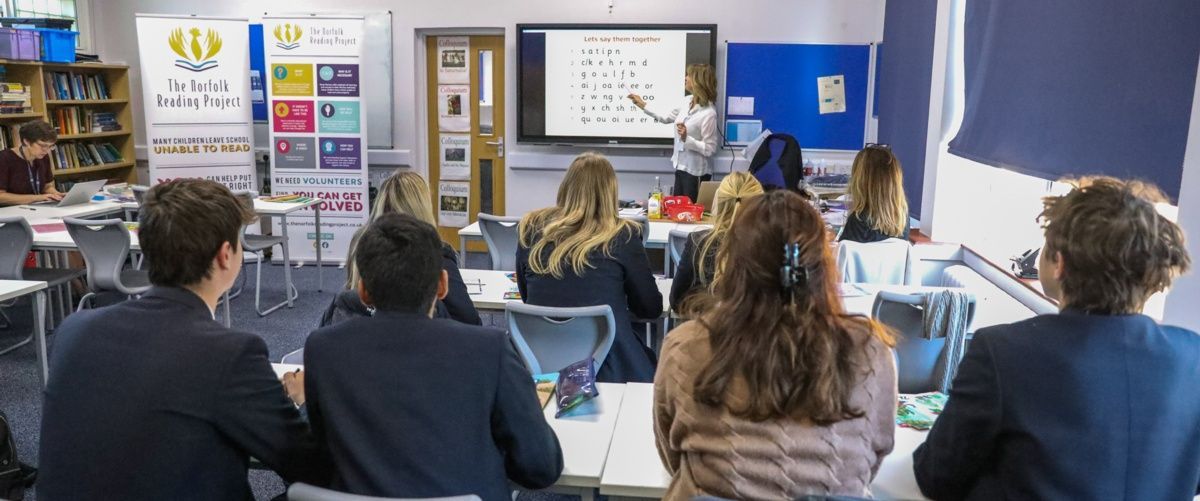 LOWER SIXTH INSPIRED BY THE NORFOLK READING PROJECT TRAINING
