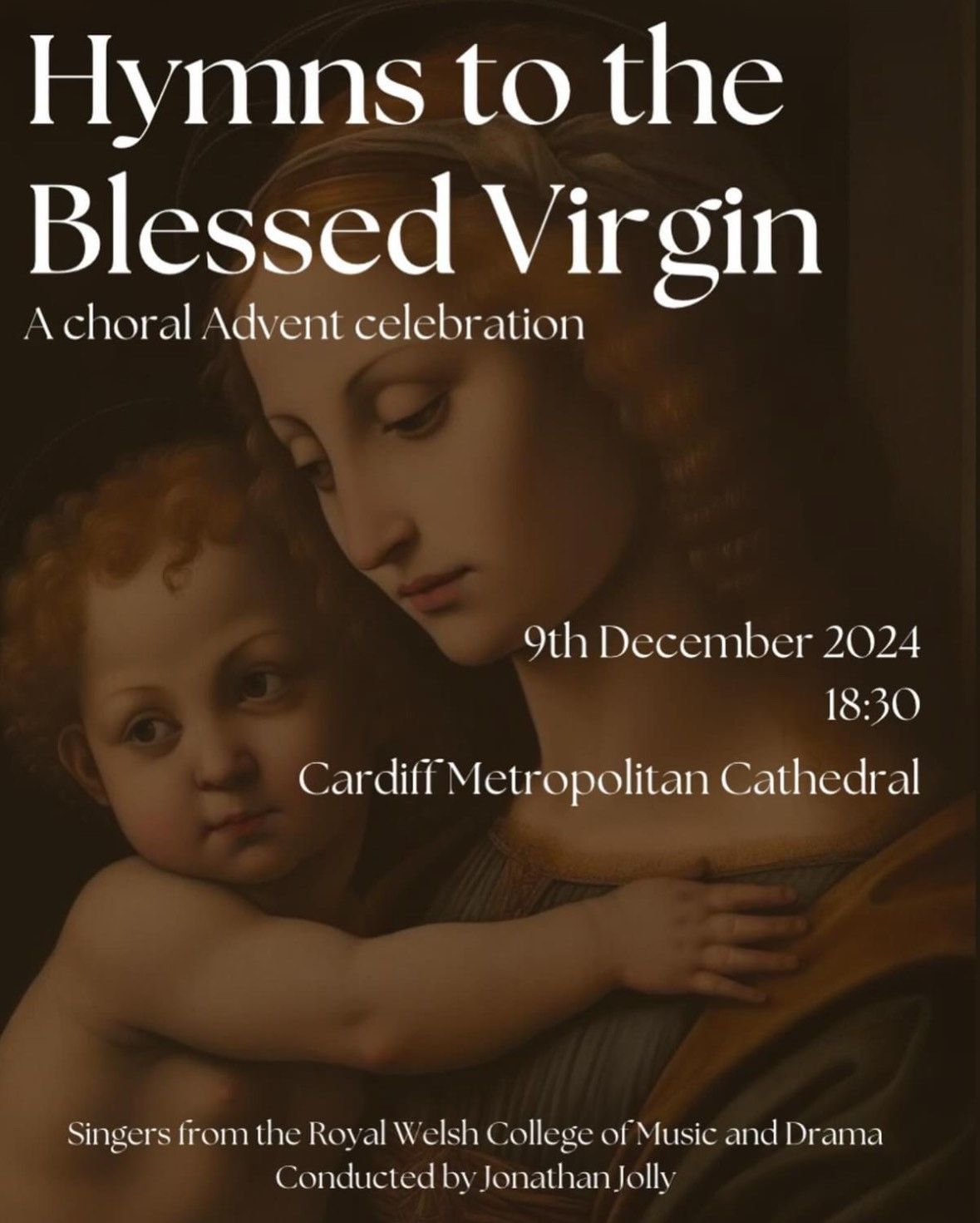 Join Jonathan Jolly (ON 12-19) at Cardiff Metropolitan Cathedral