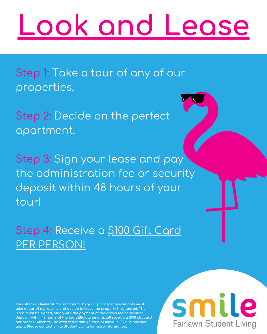 Specials | Smile Student Living | Champaign-Urbana