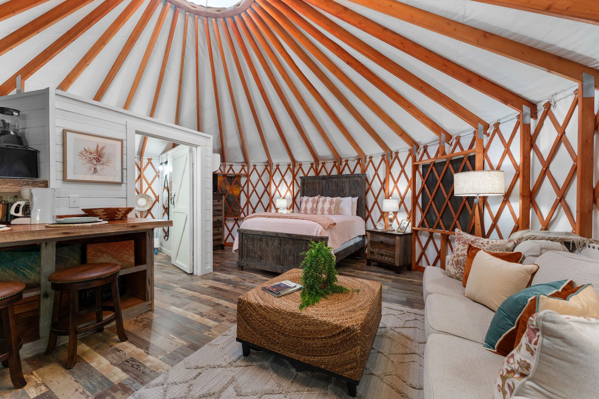 Sky-View Yurt Cabin Rentals | Sleeps 4 | Buffalo River | Nature's Loft