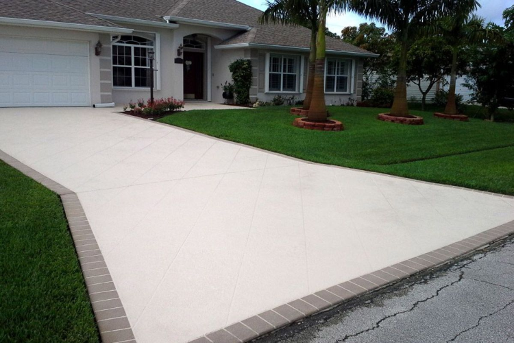 Enhance Your Curb Appeal with a Stained Concrete Driveway in Sebastian