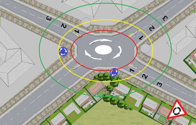 roundabout design guide uk