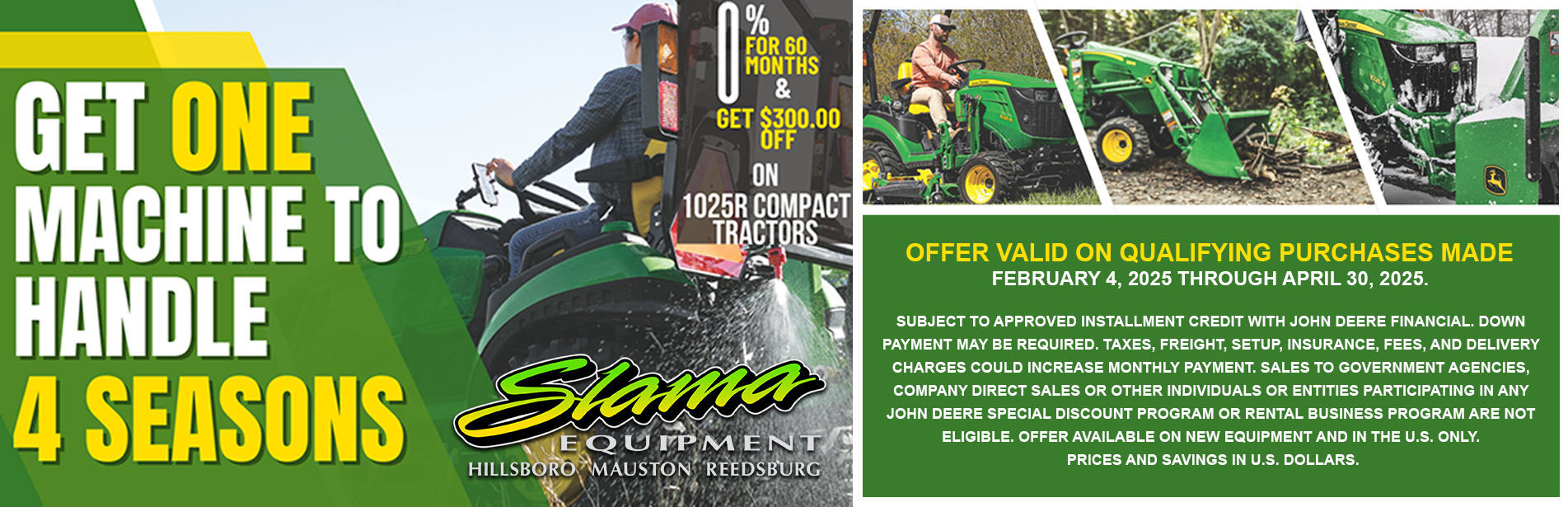 John Deere Dealer: Slama Equipment, Slama's Lawn and Sport, and Mauston ...