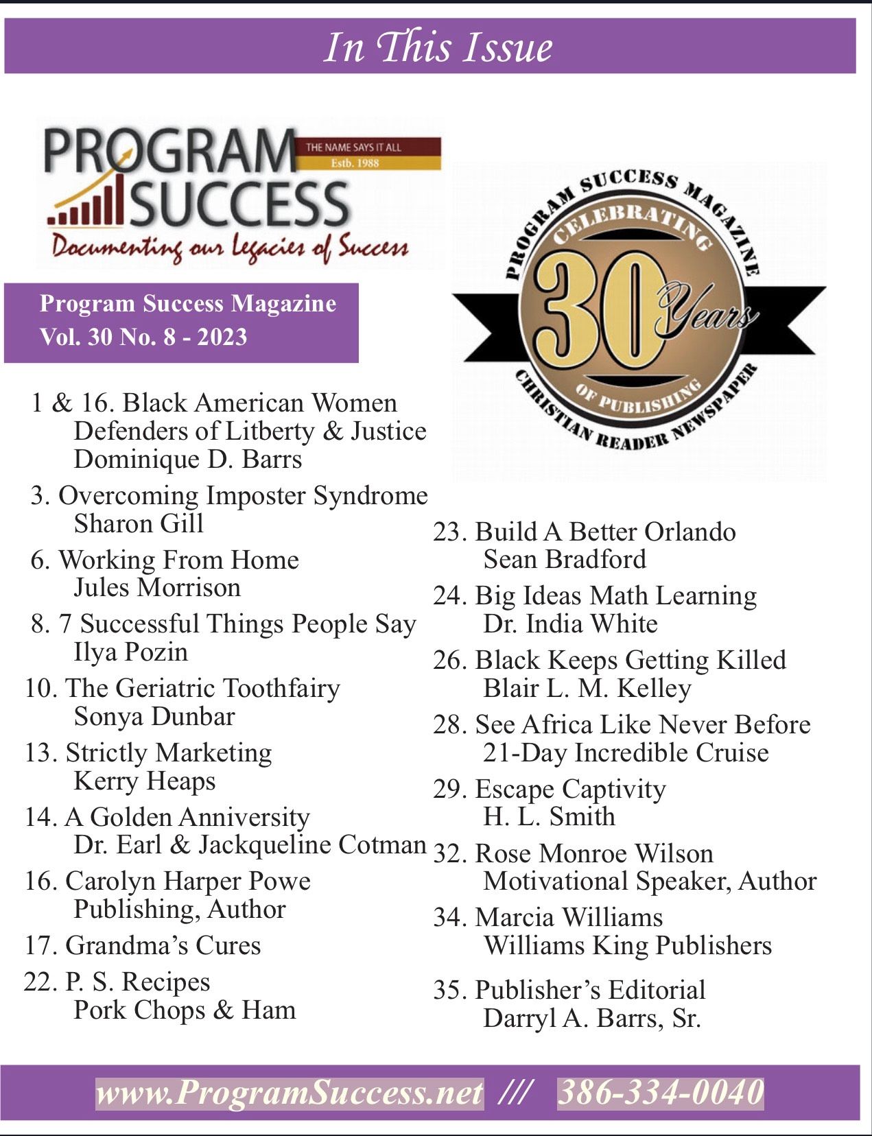 So EXCITED about the October 2023 Program Success Magazine!