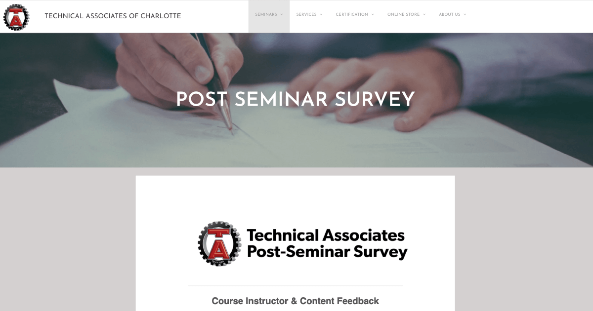 Post-Seminar Survey