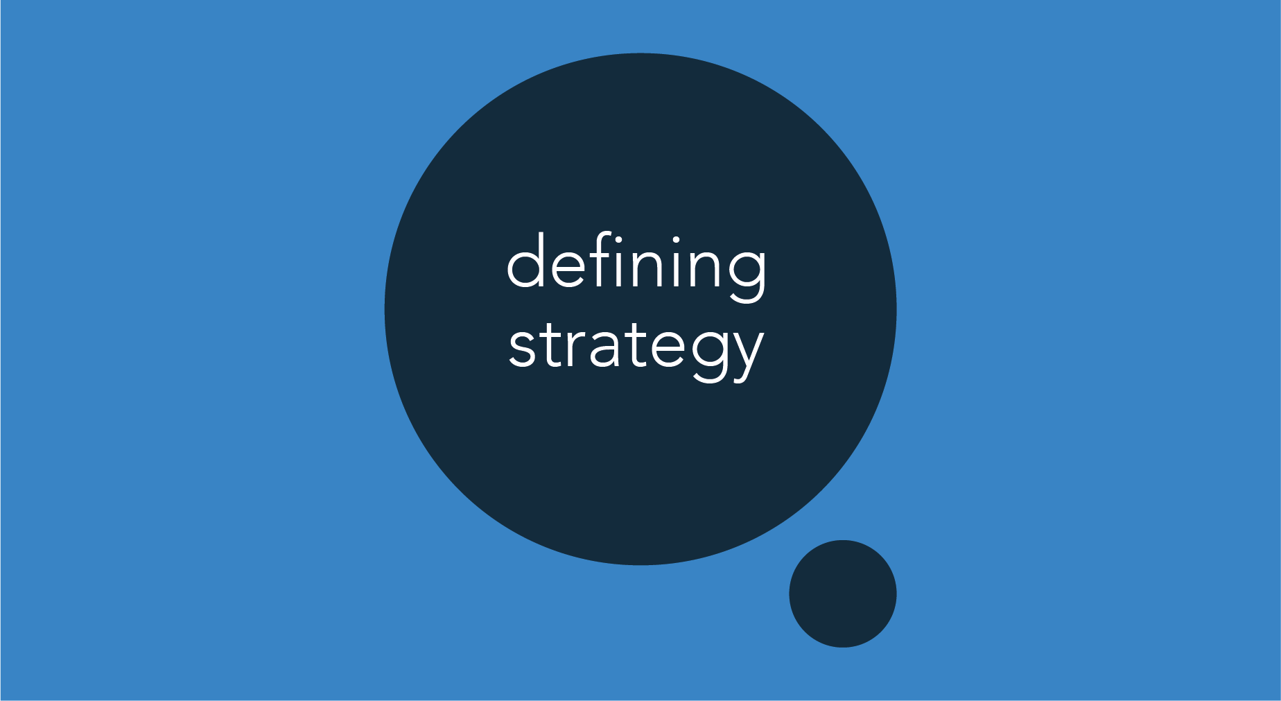 Defining strategy without operations