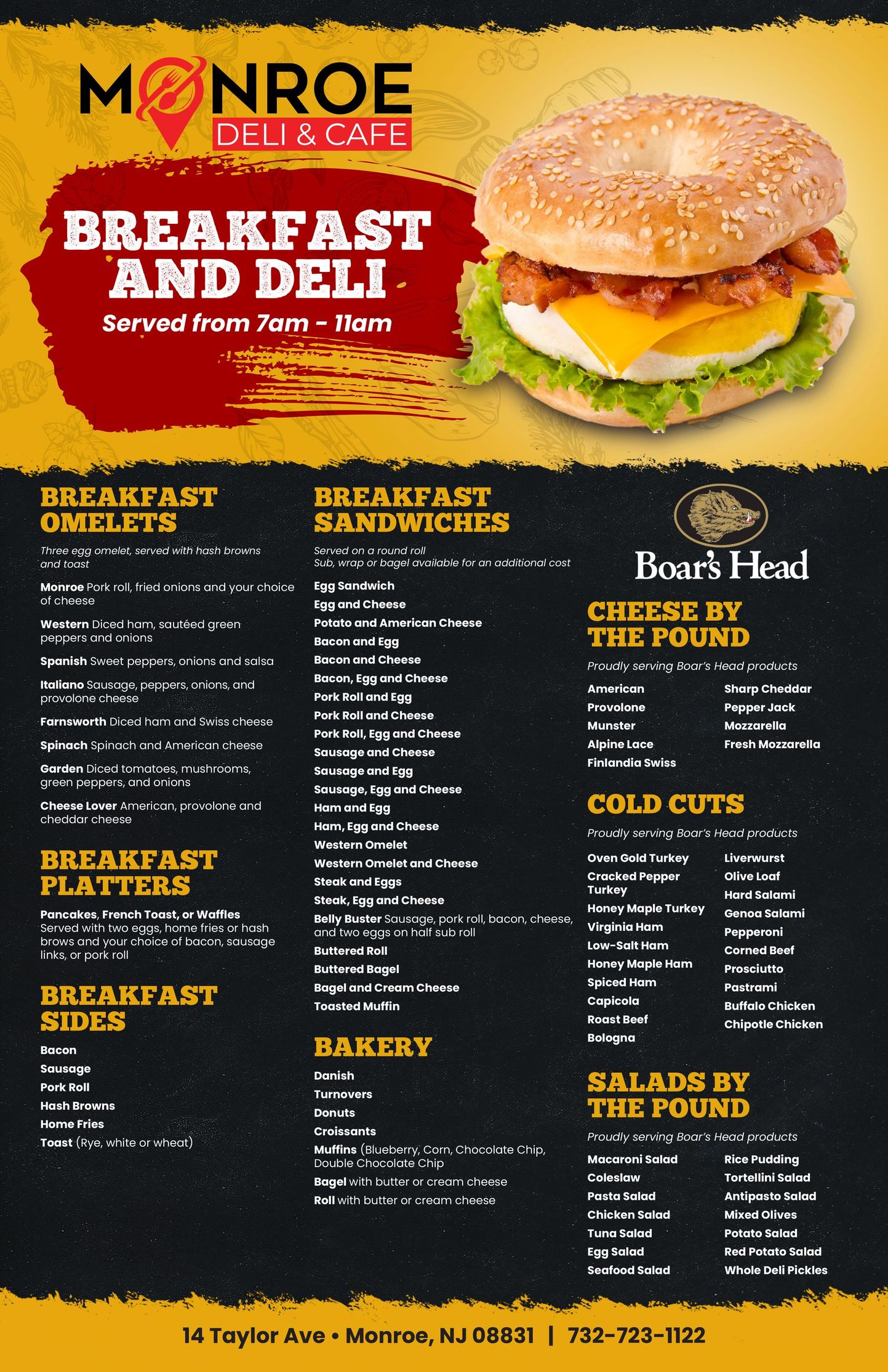 Menu | Monroe Deli & Cafe