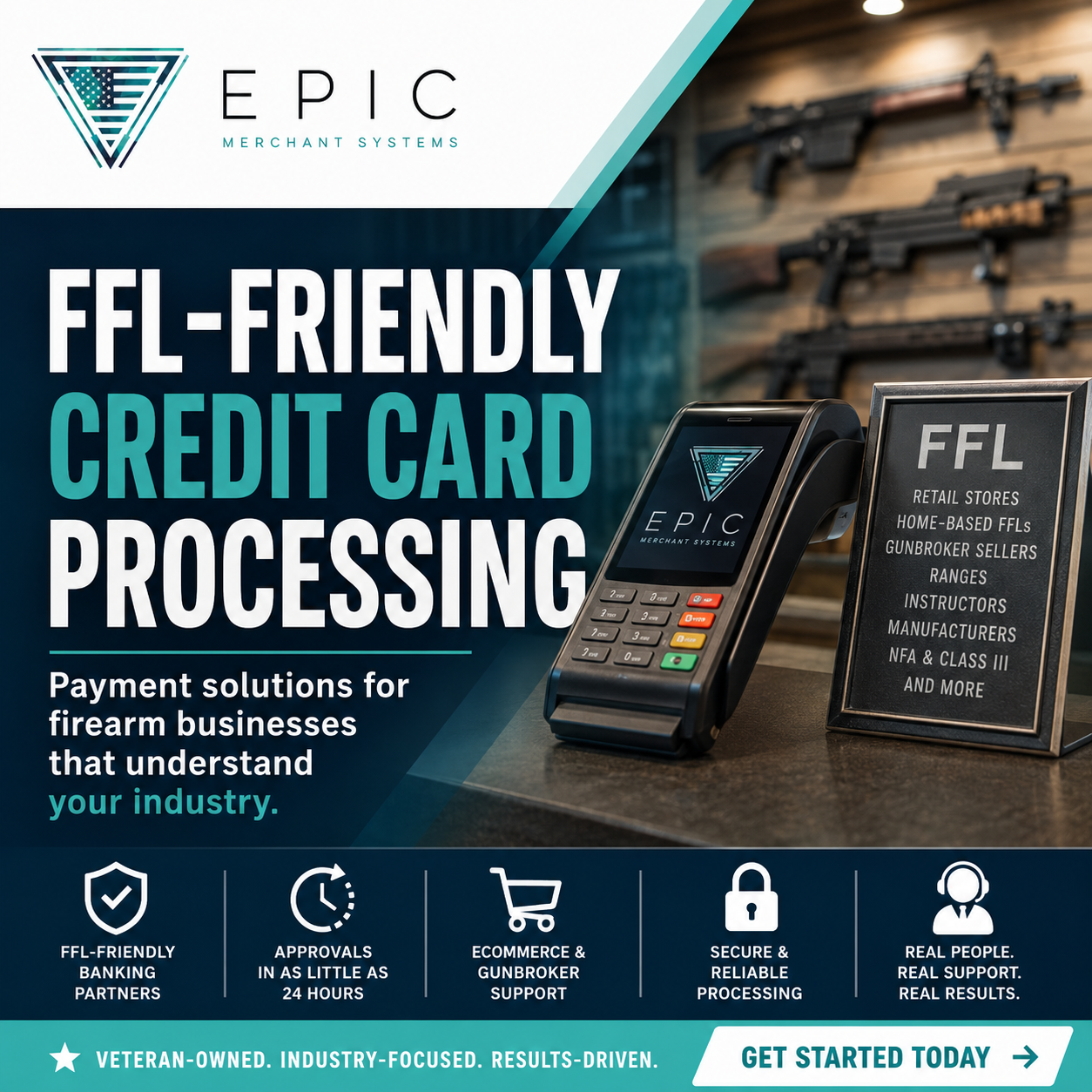 FFL-Friendly Credit Card Processing for Firearm Businesses | EPIC ...