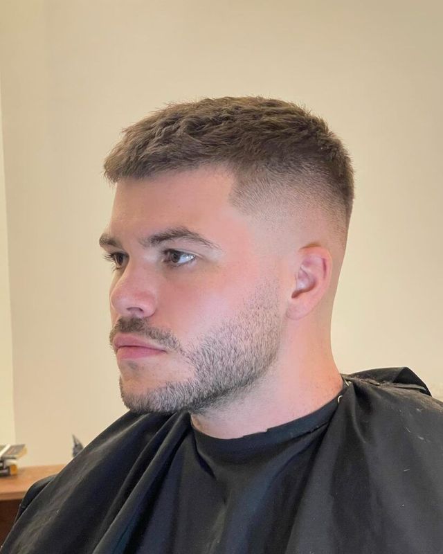 Mens crew haircut store