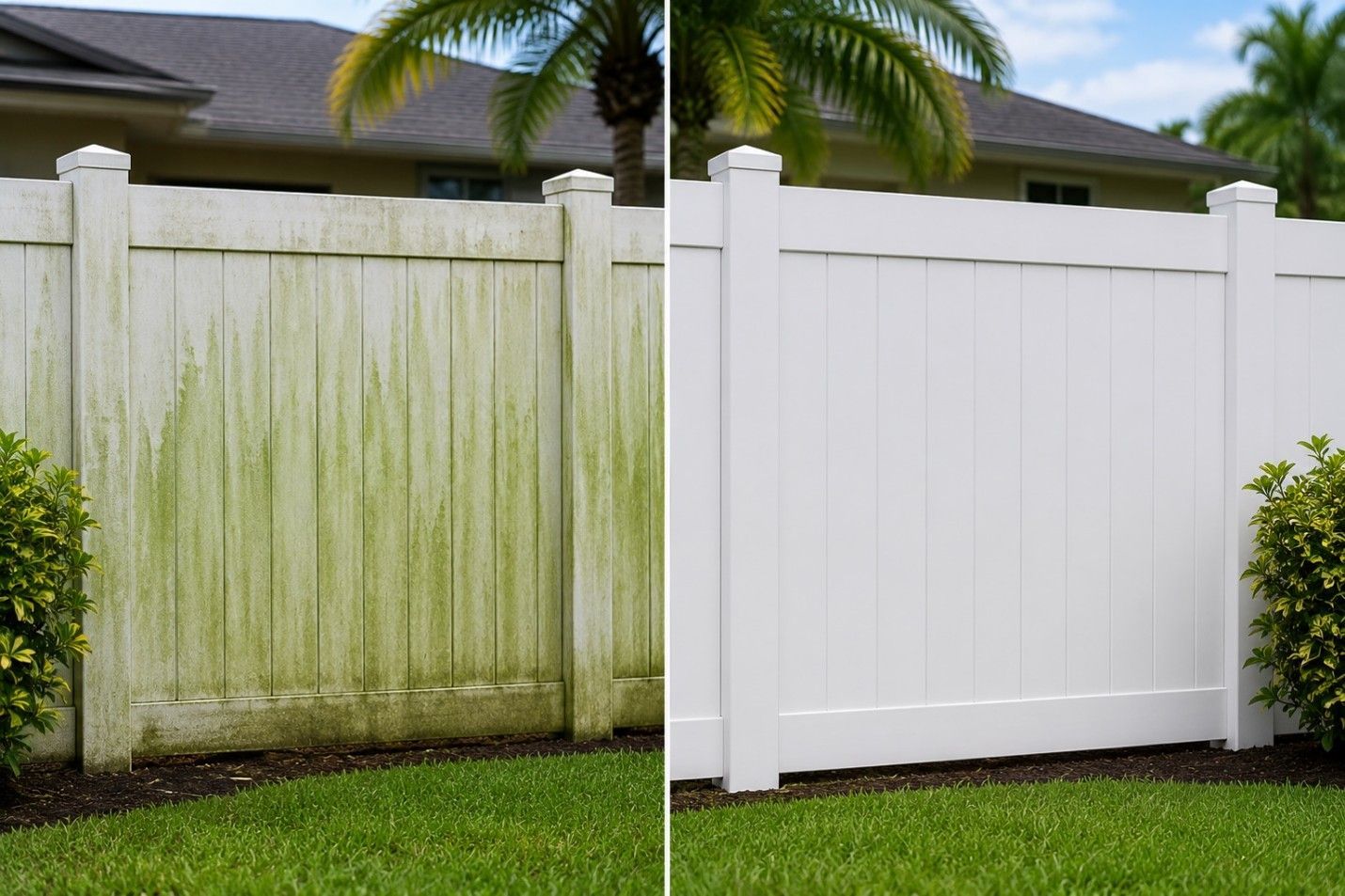 Why Does My White Vinyl Fence Turn Green in Florida?