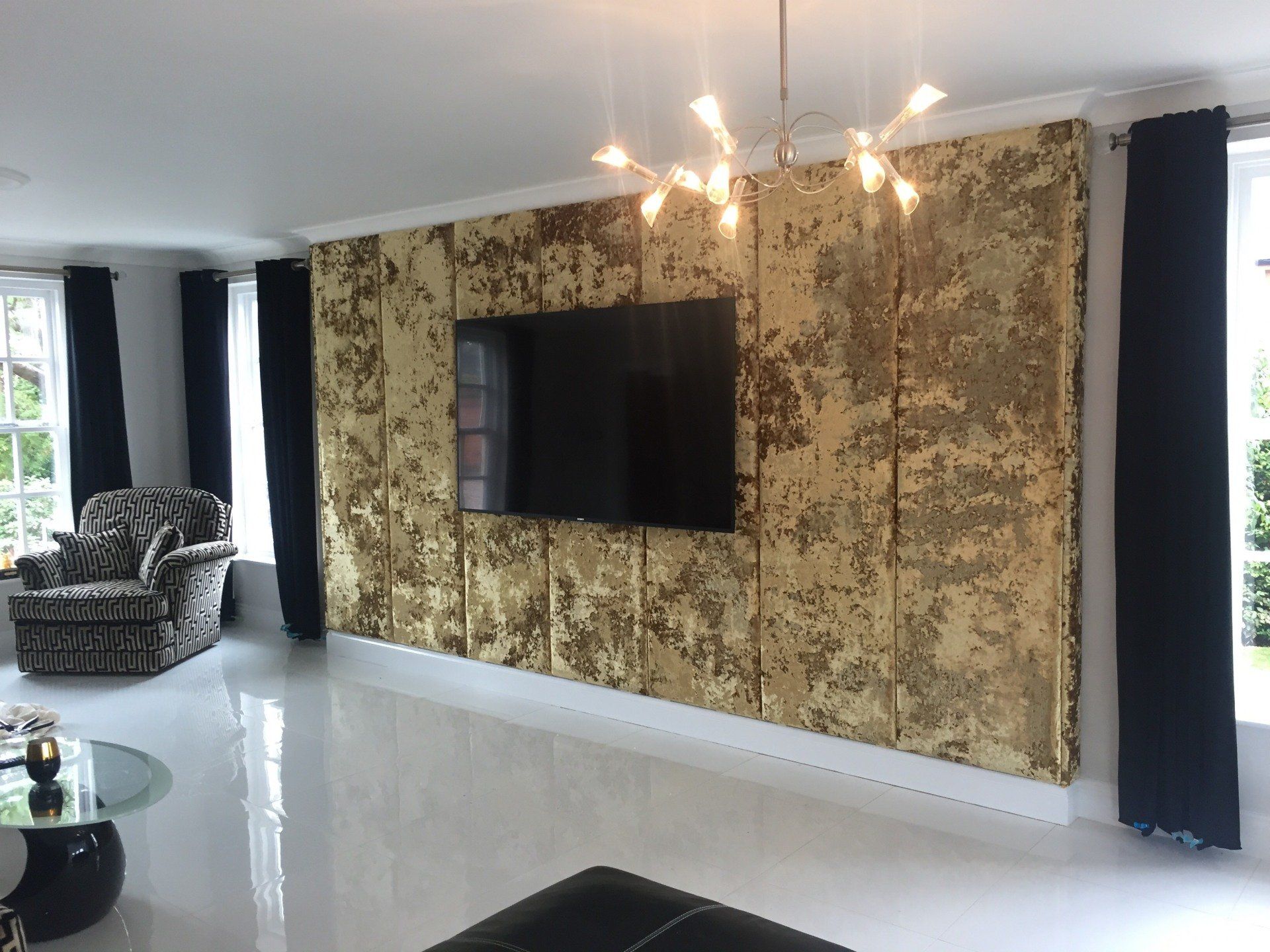 Upholstered wall tiles | The Leicester Headboard Co