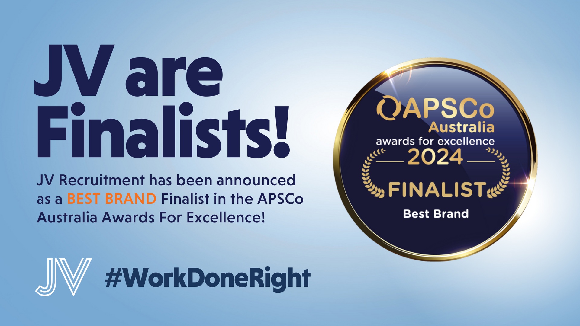 JV Named a Best Brand Finalist in APSCo Awards for Excellence