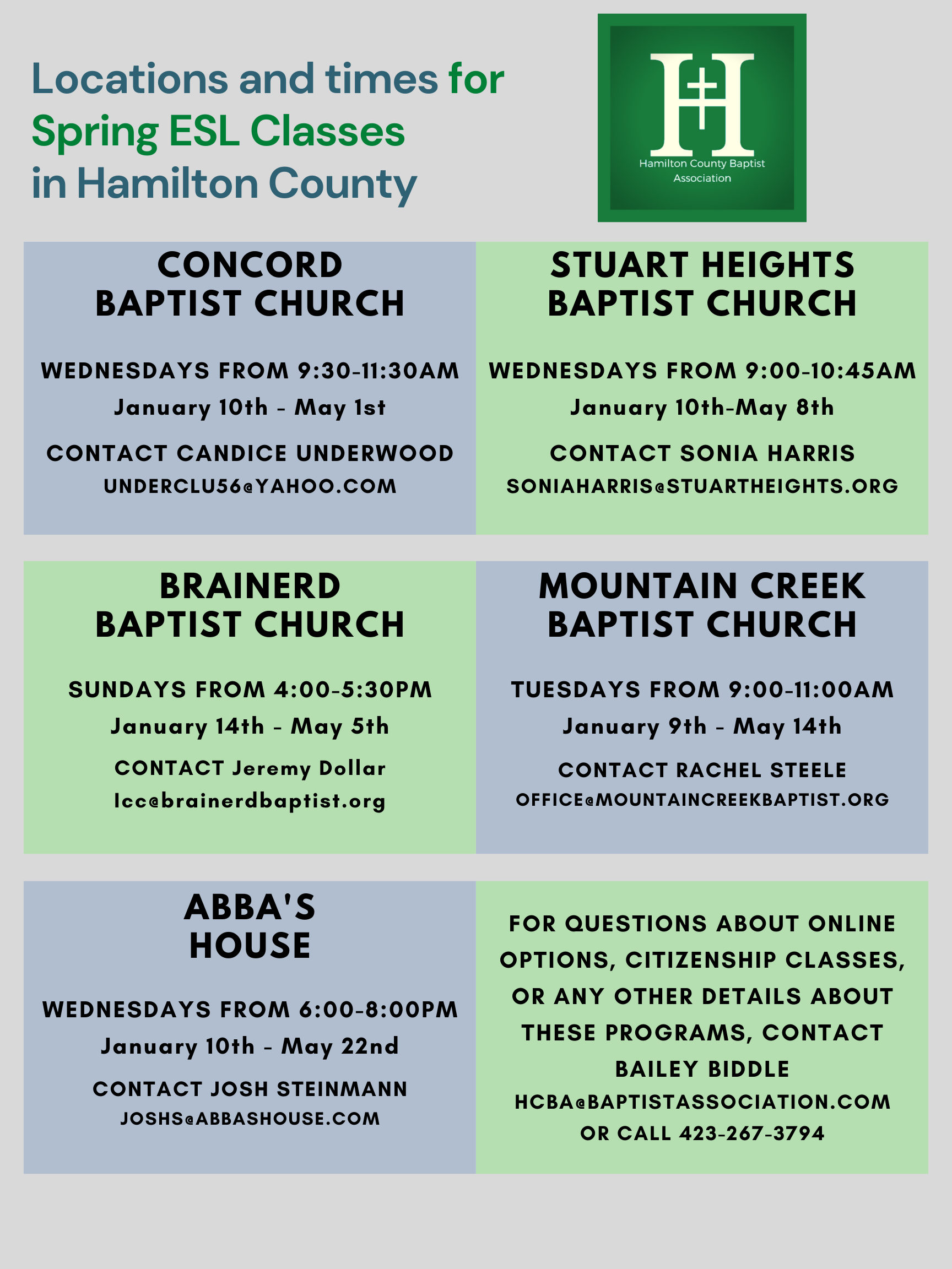ESL | Hamilton County Baptist Association