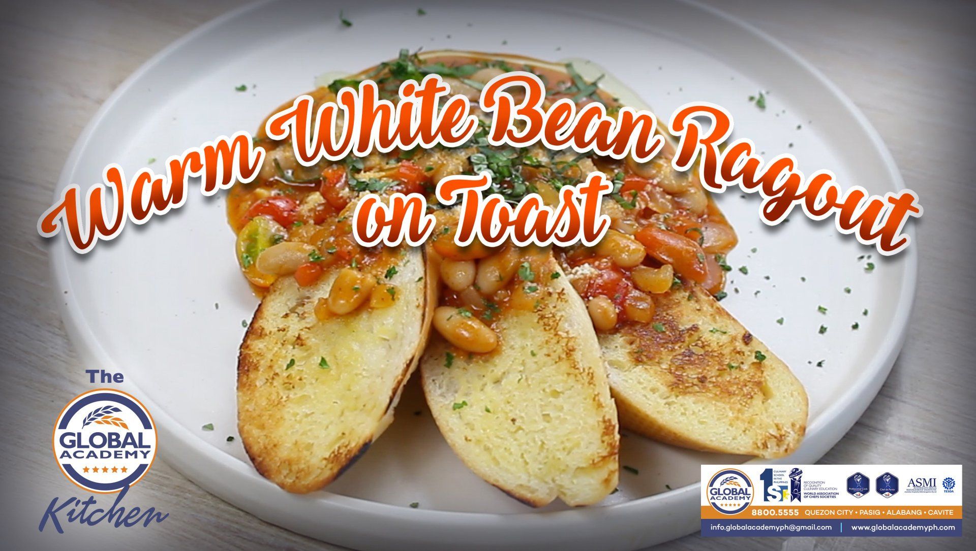 Warm White Bean Ragout on Toast