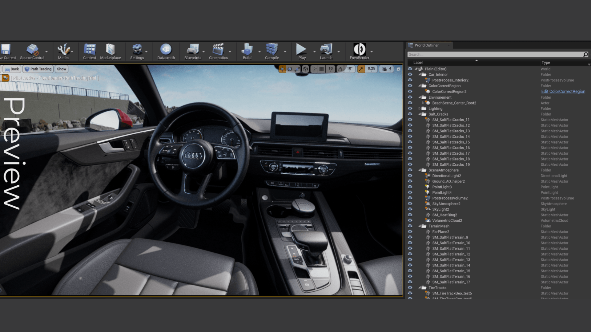 Path Tracing in Unreal 4.27 is a reality for FovoRender
