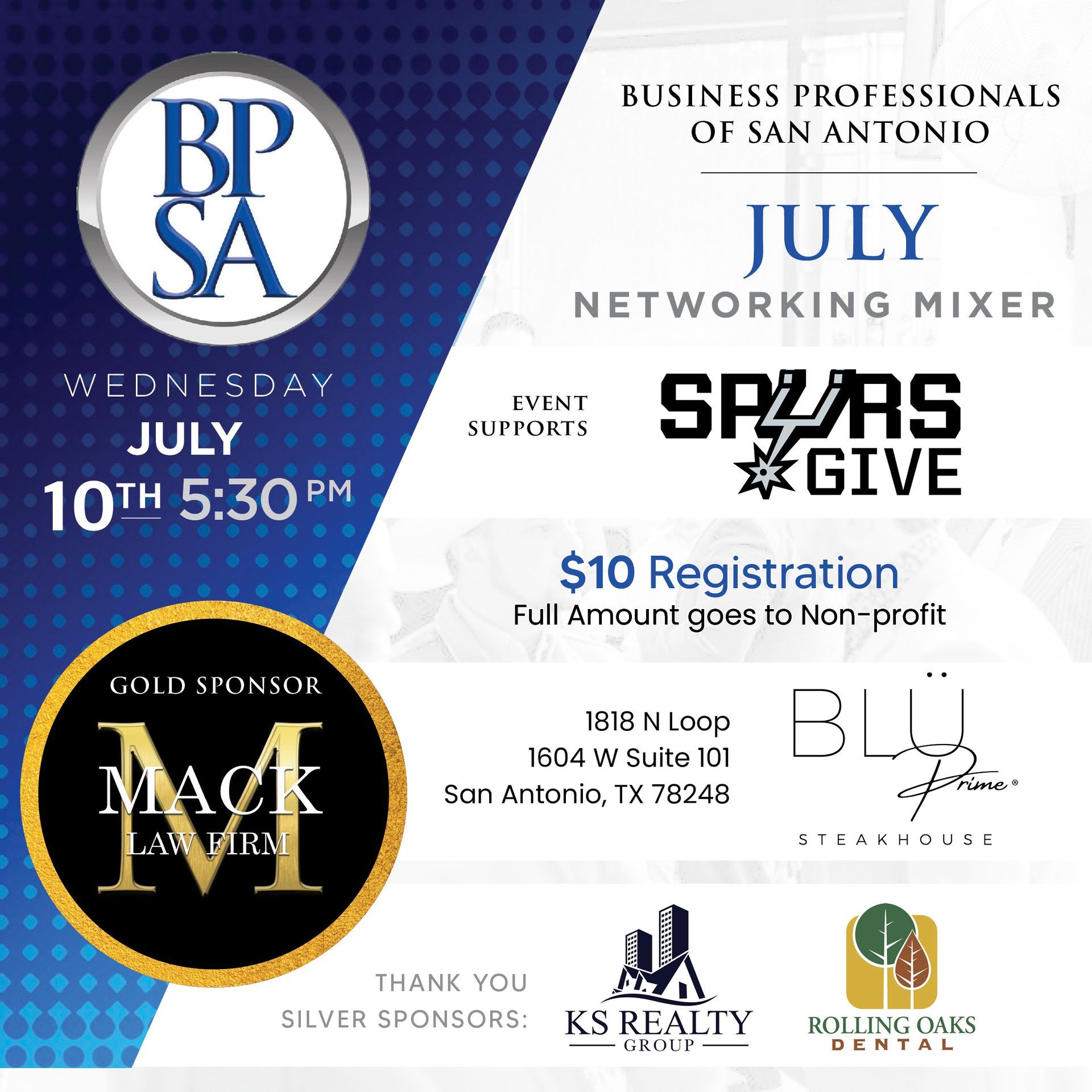 Network with San Antonio Business Professionals and support local Non-Profits to create ...