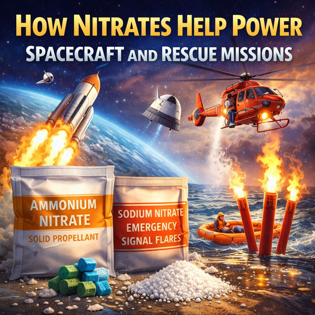 How Nitrates Help Power Spacecraft and Rescue Missions