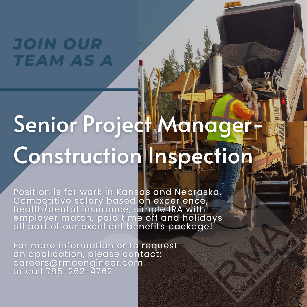 Job Opportunity Senior Project Manager-Construction Inspection