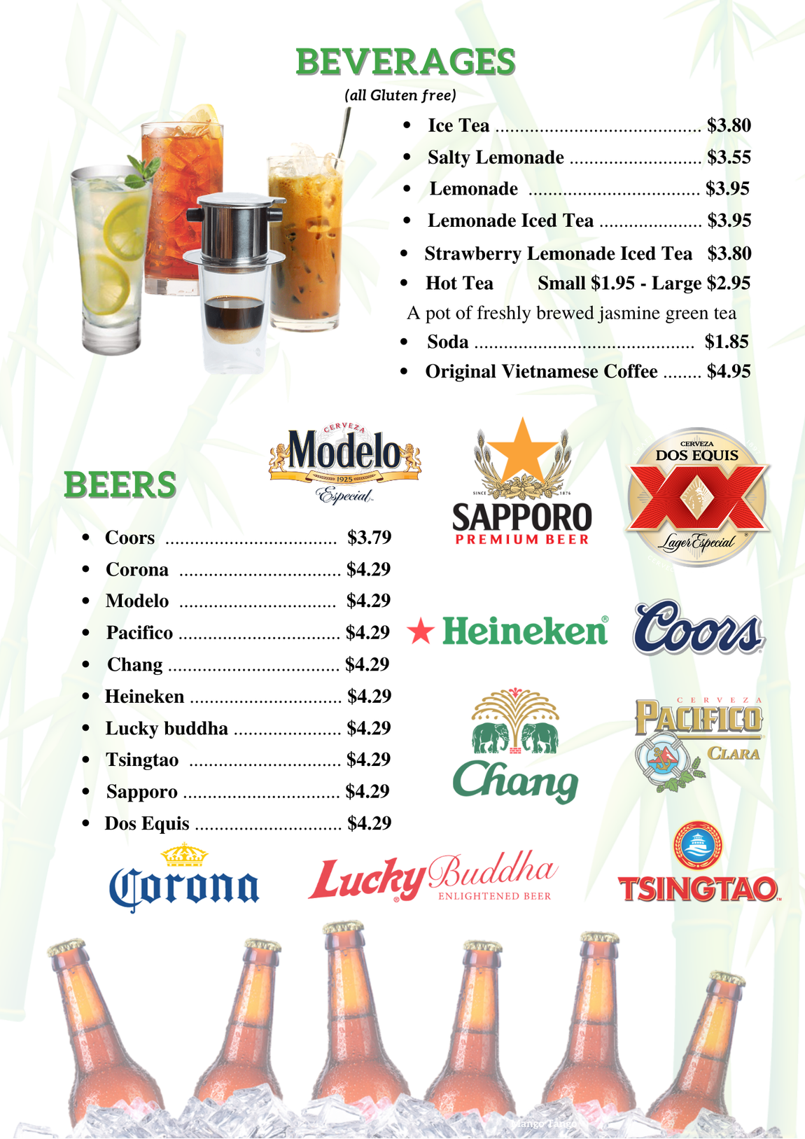 Pho78 Westminster Menu