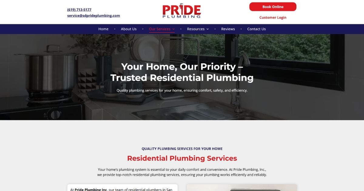 Residential Plumbing | El Cajon, CA | Pride Plumbing